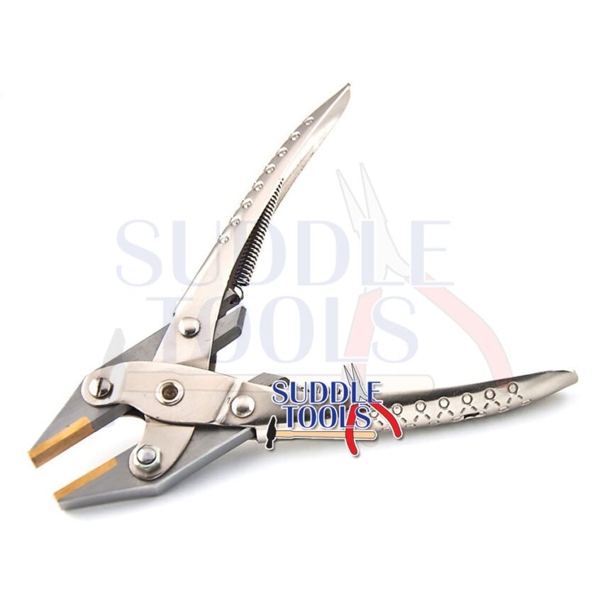 S-285-B PARALLEL FLAT NOSE PLIERS BRASS JAWS 140MM - JEWELRY TOOLS ...